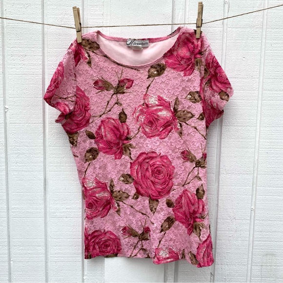 dressbarn | Tops | Vintage Dressbarn Floral Lace Blouse | Poshmark
